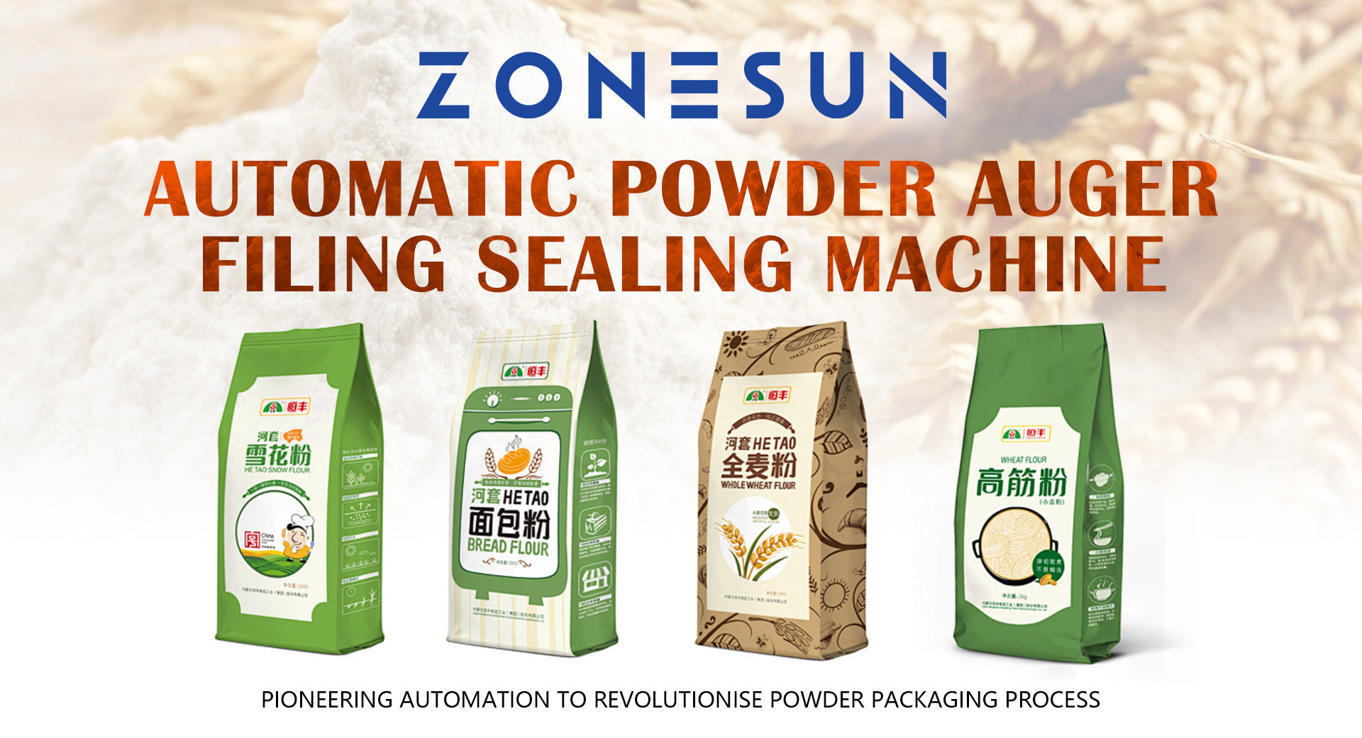 ZONESUN ZS-PFSL1 Automatic Powder Auger Filing Sealing Machine: Pionee