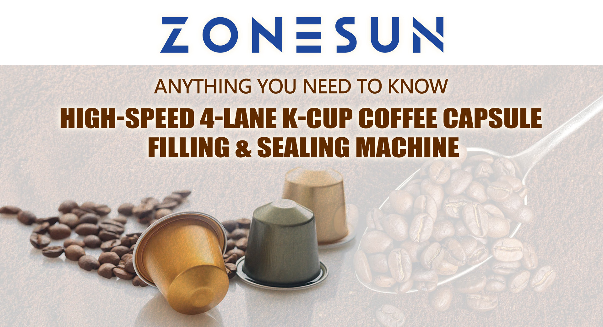 ZONESUN ZS-KCFC6 | 4-Lane K-Cup Coffee Capsule Filling & Sealing Machine