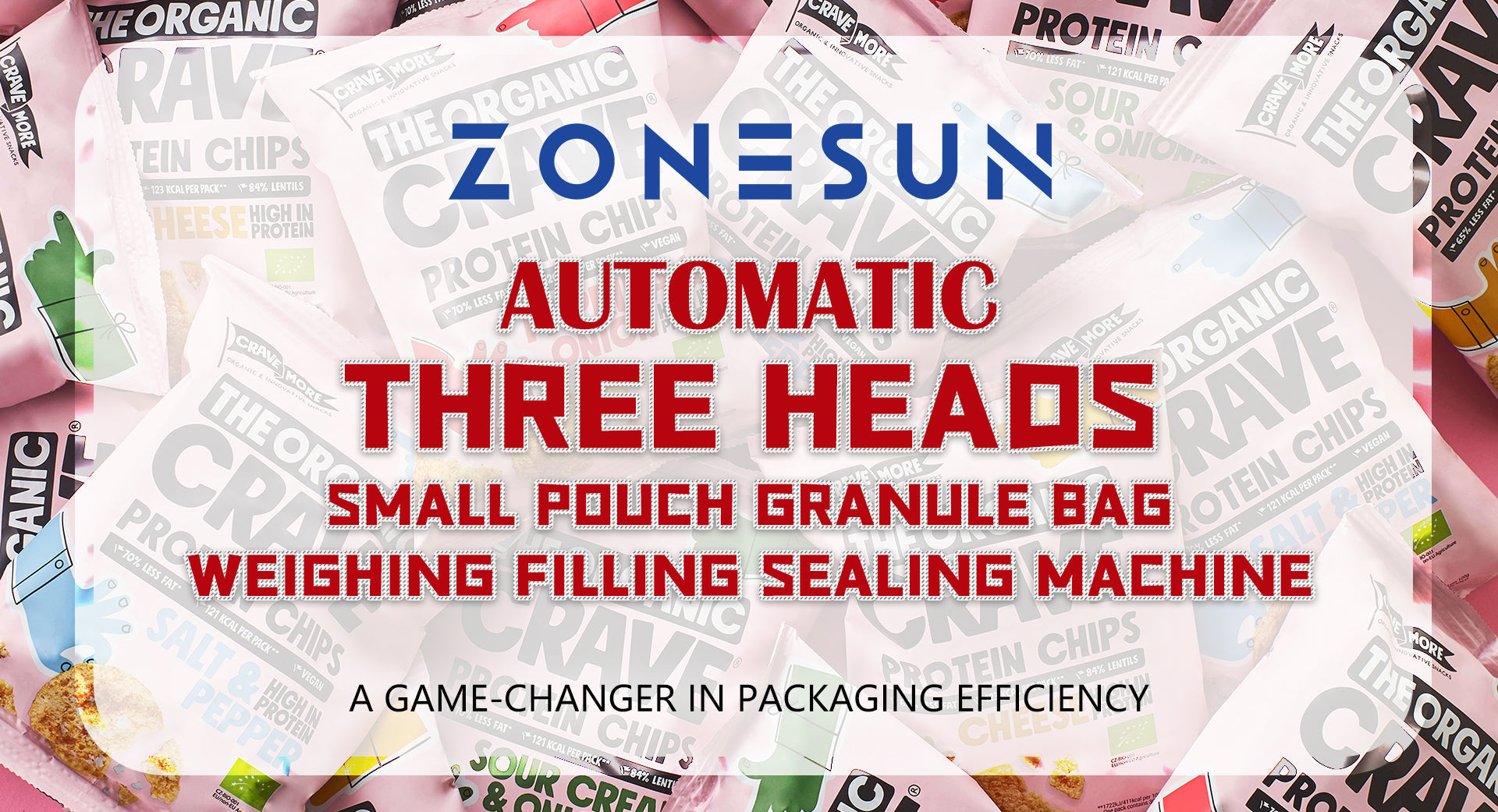 ZONESUN ZS-FS02 Full Automatic Three Heads Small Pouch Granule Bag Wei