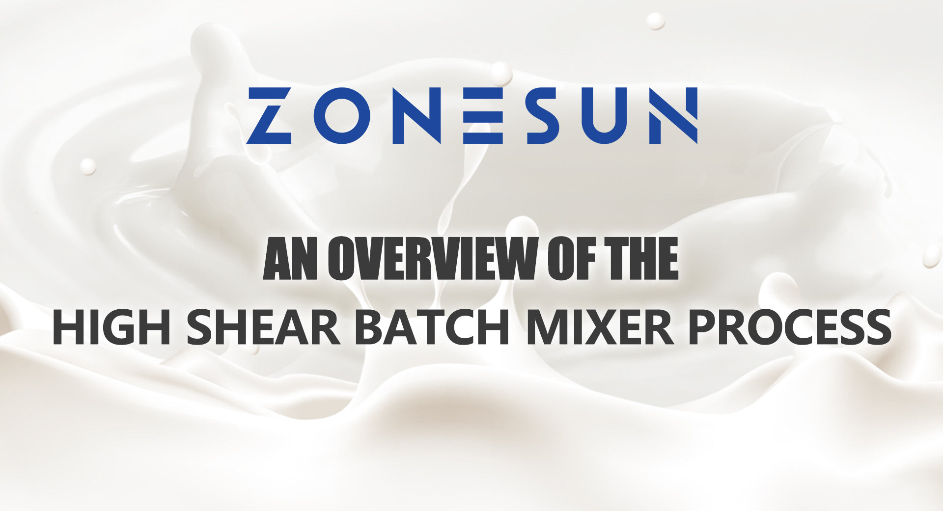 An Overview of the High Shear Batch Mixer Process