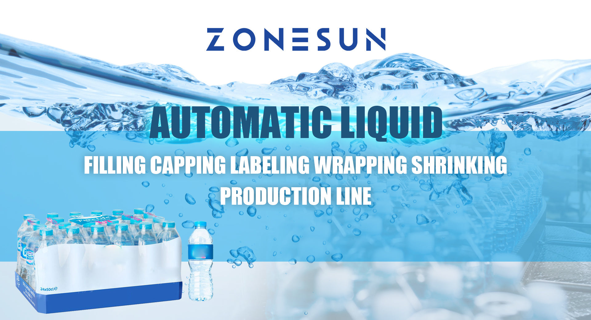 ZONESUN ZS-FAL180Z7 Automatic Liquid Filling Capping Labeling Wrapping