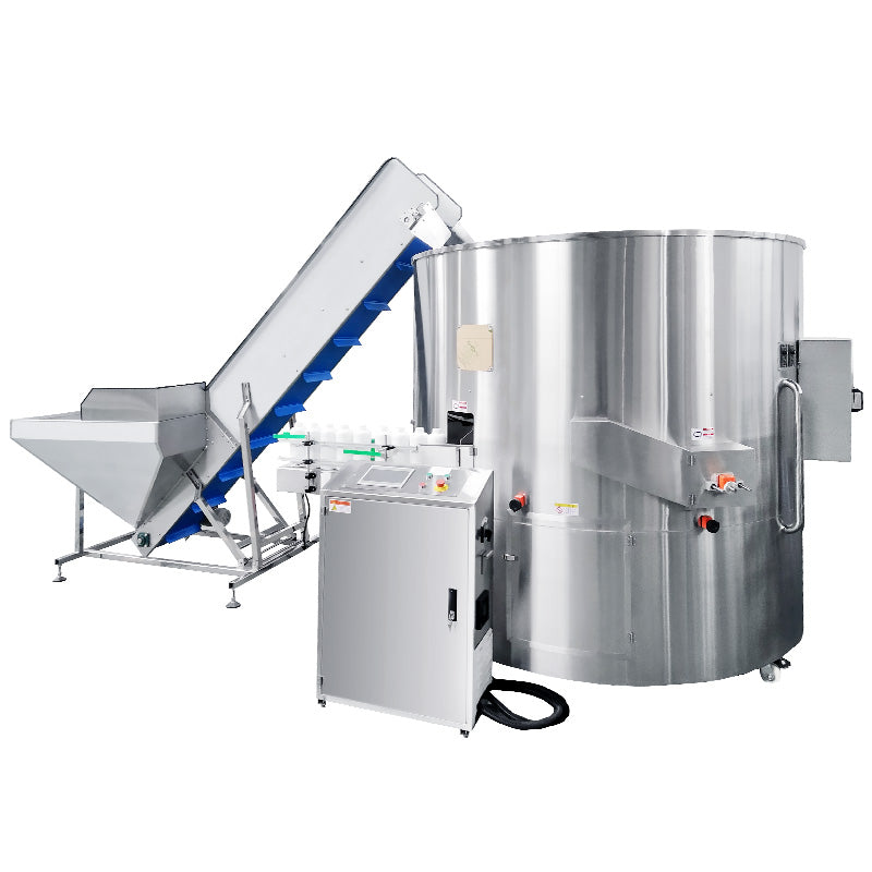 Automatic Bottle Unscrambler and Cap Feeder