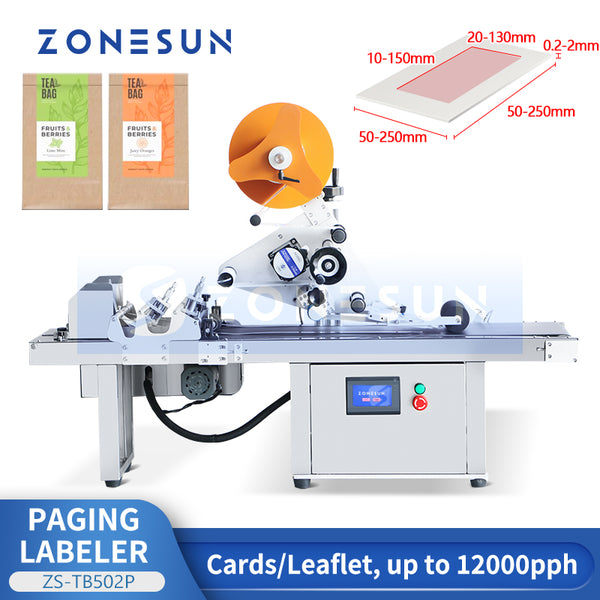ZONESUN ZS-TB502P Automatic Flat Paper Paging And Labeling Machine