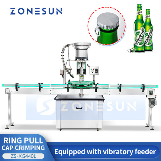 Zonesun ZS-XG440L Automatic Ring-Pull & Crown Cap Capping Machine