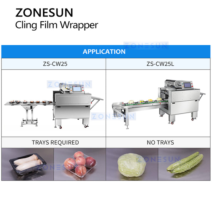 ZONESUN ZS-CW25 Automatic Cling Film Food Wrapping Machine