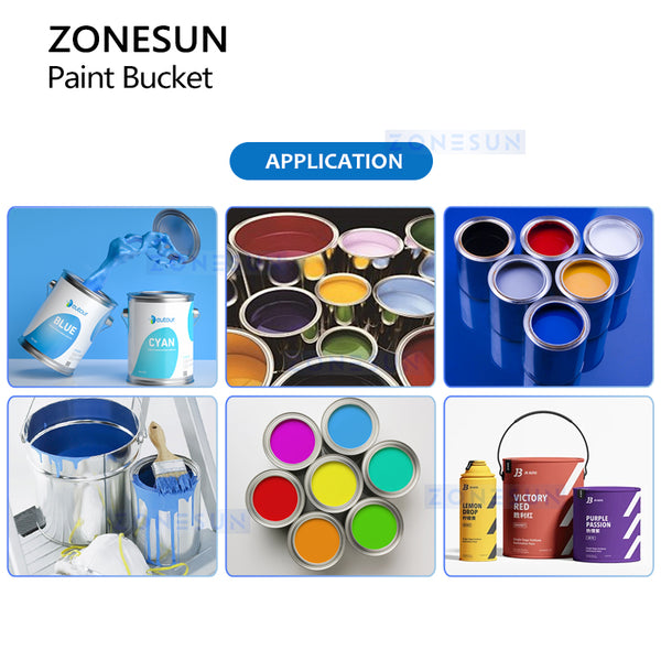 ZONESUN ZS-AFC22 5 Gallon Paint Bucket Liquid Filling Capping Machine ...