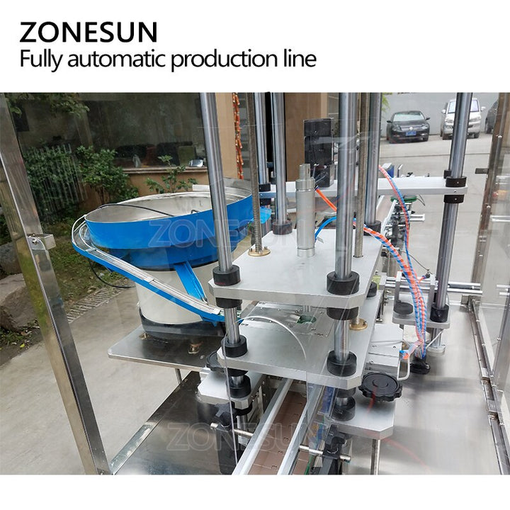 ZONESUN Automatic Desktop Electric Bottle Capping Filling Labeling Machine