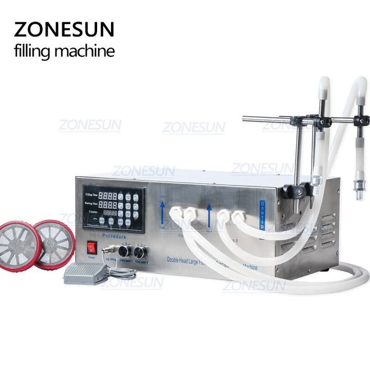 ZONESUN GZ-D1 Double-Head Semi-Auto Diaphragm Liquid Filling Machine