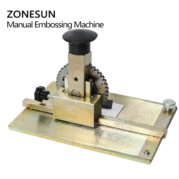 ZONESUN ZS‑ME360 Manual Metal Stamping Embossing Machine for Tags