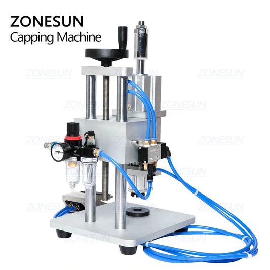ZONESUN Pneumatic Capping Machine Plastic And Aiuminium Capper