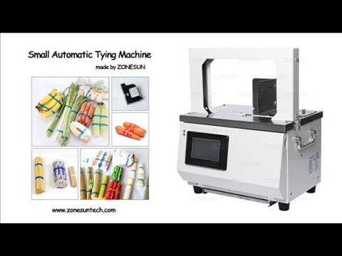ZONESUN Automatic Strapping Machine Opp Hot Melt Supermarket Vegetable ...
